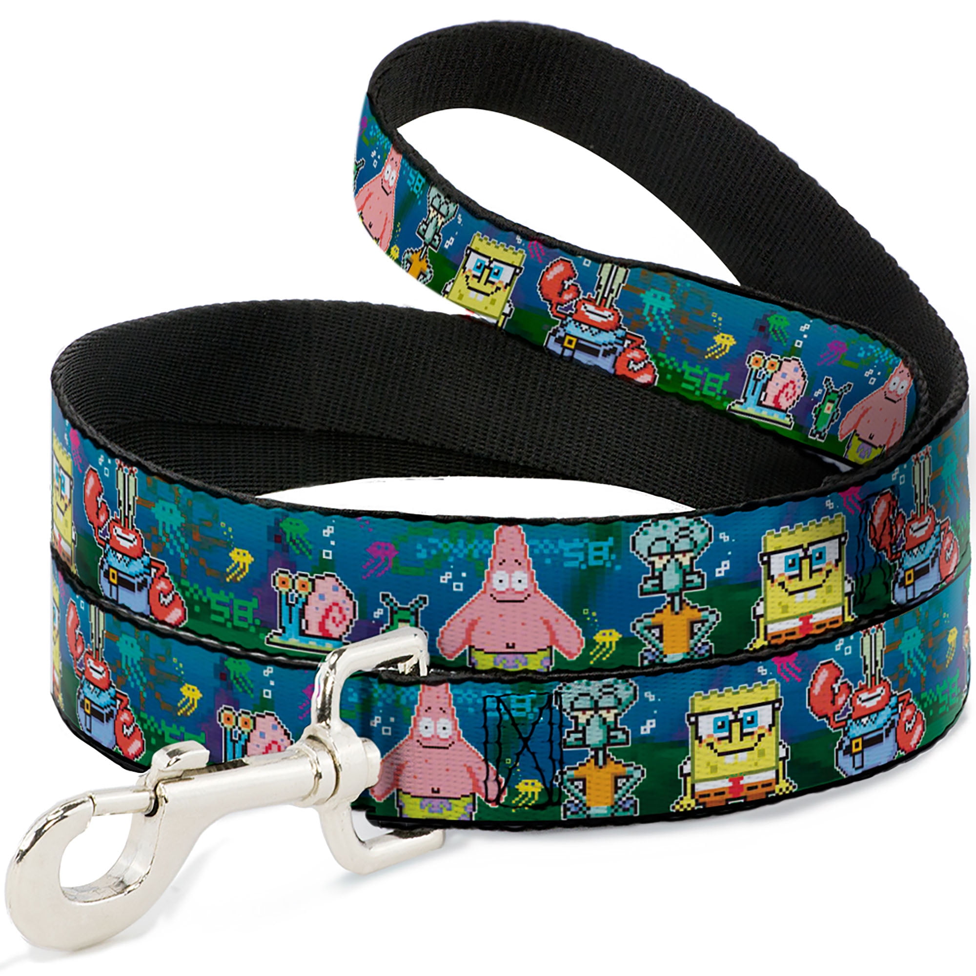 Nickelodeon Pet Leash, Dog Leash, Spongebob Friends 8 Bit Scene, 6 Feet ...