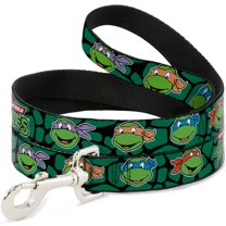Nickelodeon Pet Leash, Dog Leash, Ninja Turtles Turtle Faces Greens, 4 ...