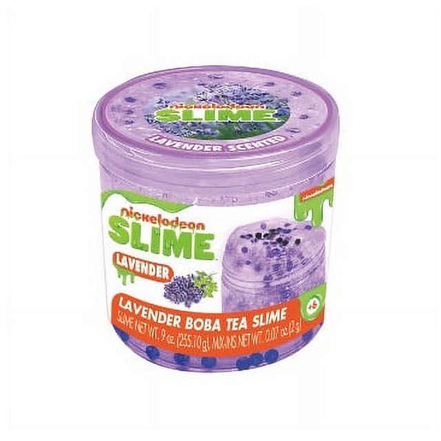 Nickelodeon Purple Lavendar Boba Tea Scented Slime, Complete with Black Boba Beads, Ages 4 ...
