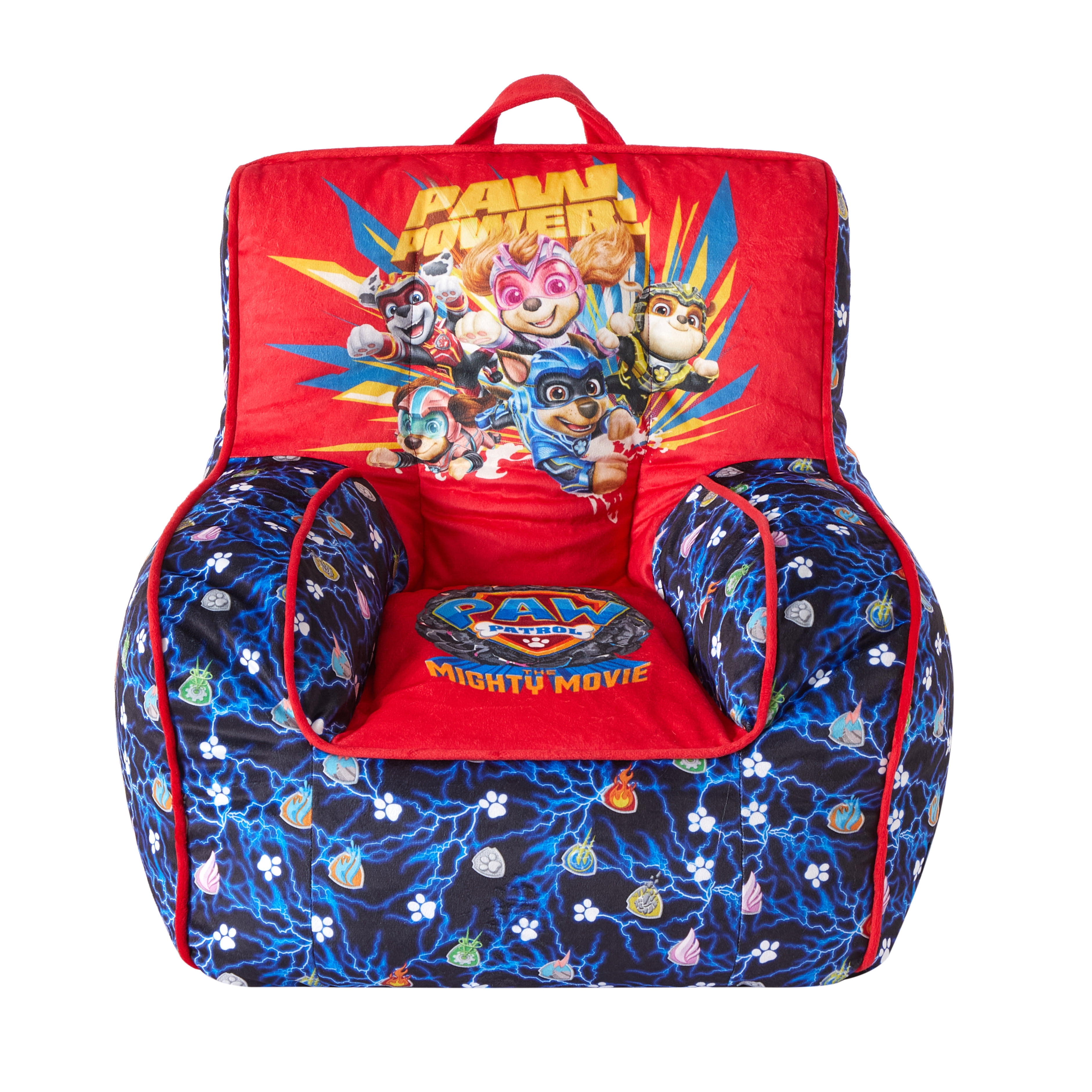 Nickelodeon Red & Blue Paw Patrol Square Beanbag for Kids (Ages 3 ...