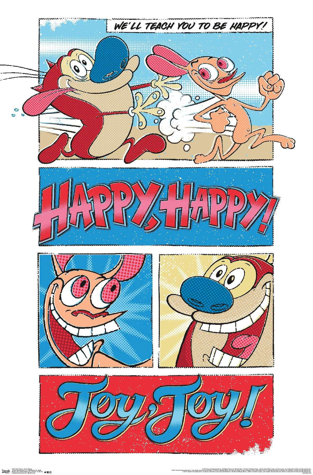 Nickelodeon Ren And Stimpy Wall Poster, 14.725" x 22.375" - Walmart.com