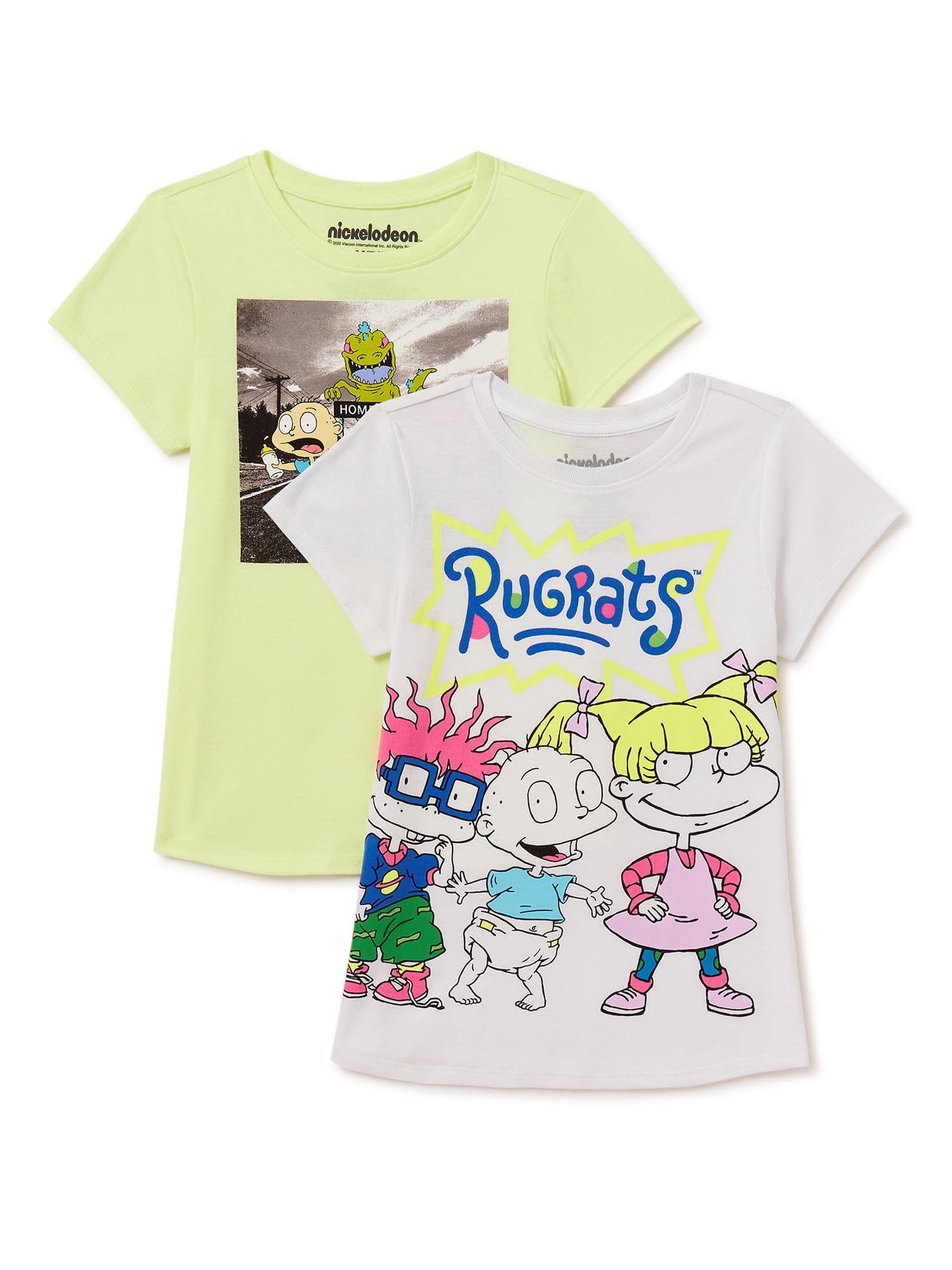 Nickelodeon Rugrats Girls Graphic T-Shirts, 2-Pack, Sizes 4-16 ...