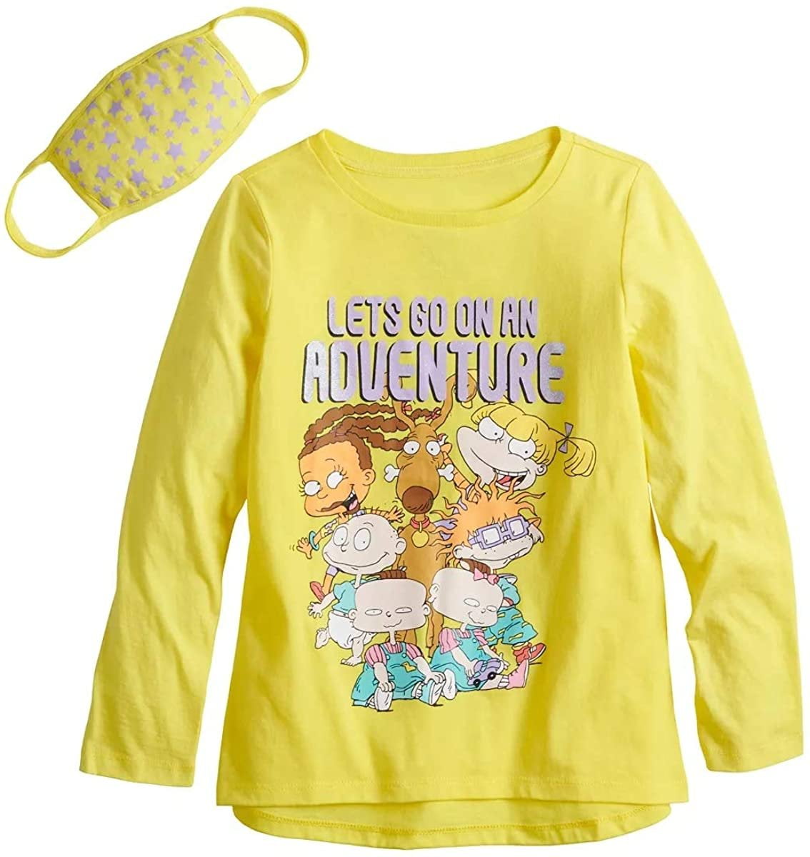 Nickelodeon Rugrats Girls Long Sleeve T-Shirt Bundle with Stars Face ...