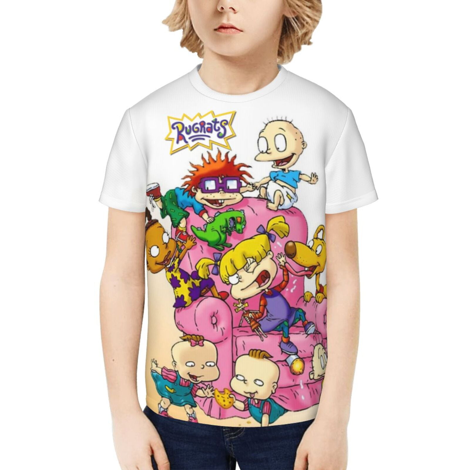 Nickelodeon Rugrats Kids 3D Print Graphic Tees Funny Short Sleeve T ...