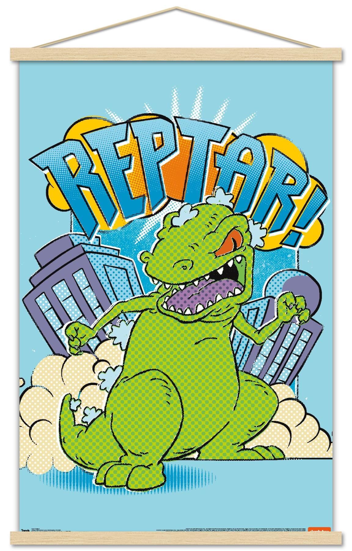 Nickelodeon Rugrats - Reptar Wall Poster with Magnetic Frame, 22.375" x ...
