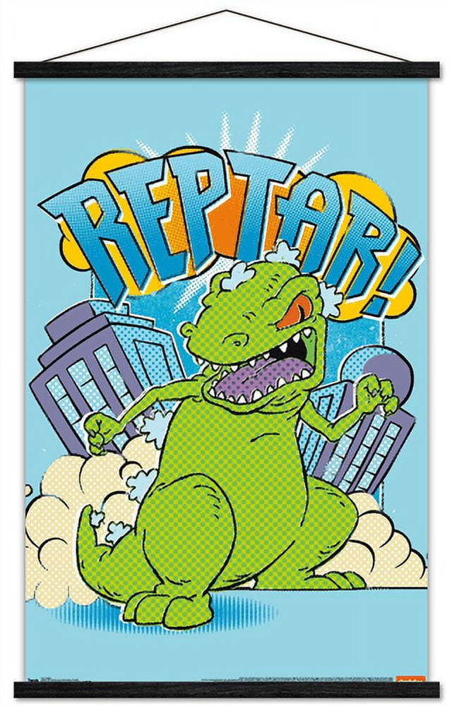 Nickelodeon Rugrats - Reptar Wall Poster with Magnetic Frame, 22.375" x ...