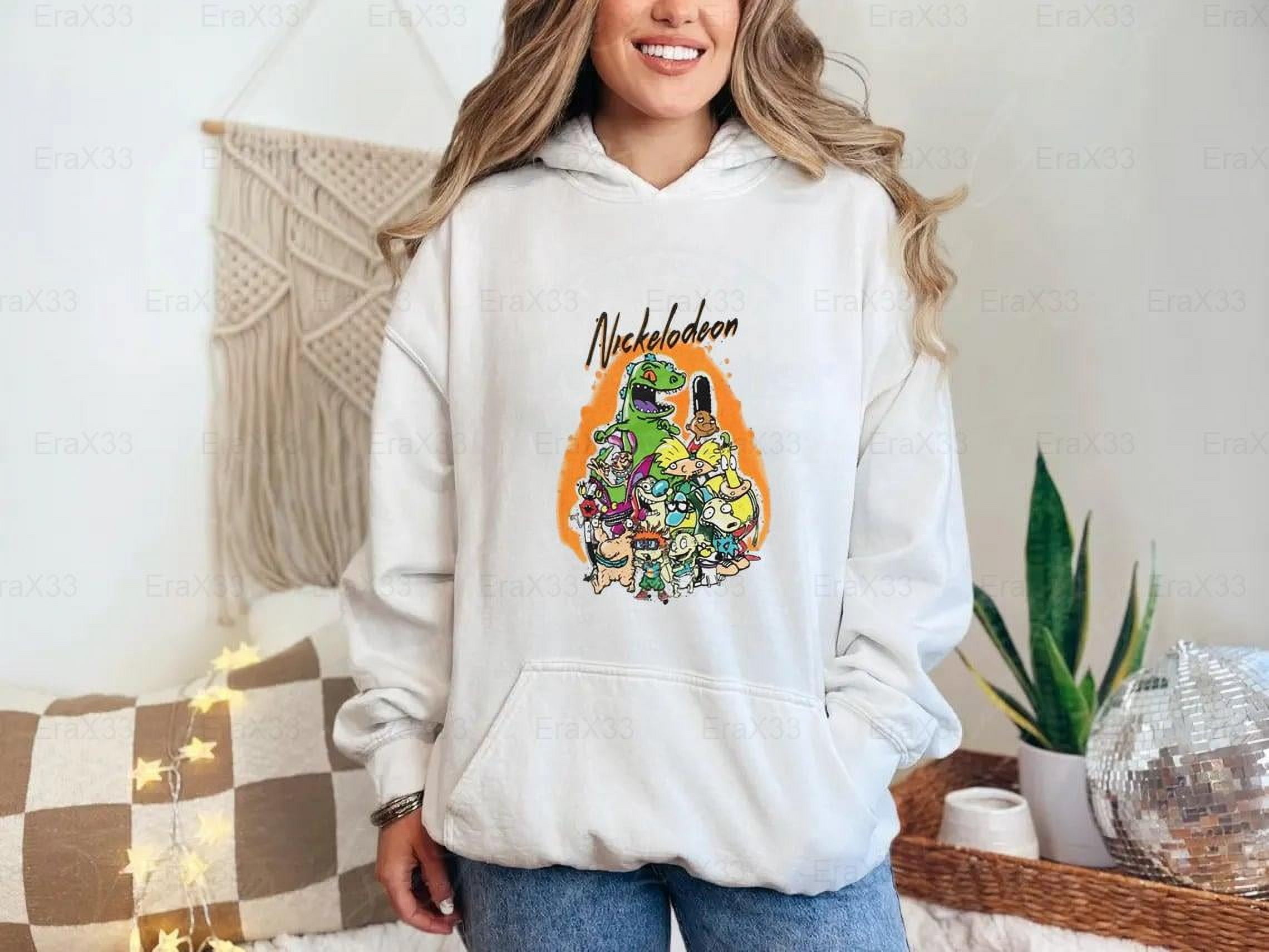 Nickelodeon Splatter Paint Cast Airbrush Retro Hoodie, for men & women ...