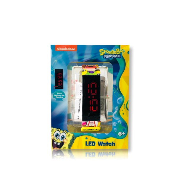 Nickelodeon Sponge Bob Square Pants Step Counter LED Watch - Walmart.com