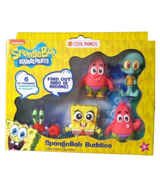 Nickelodeon SpongeBob SquarePants Buddies Collectible 3D Figurines 6 ...