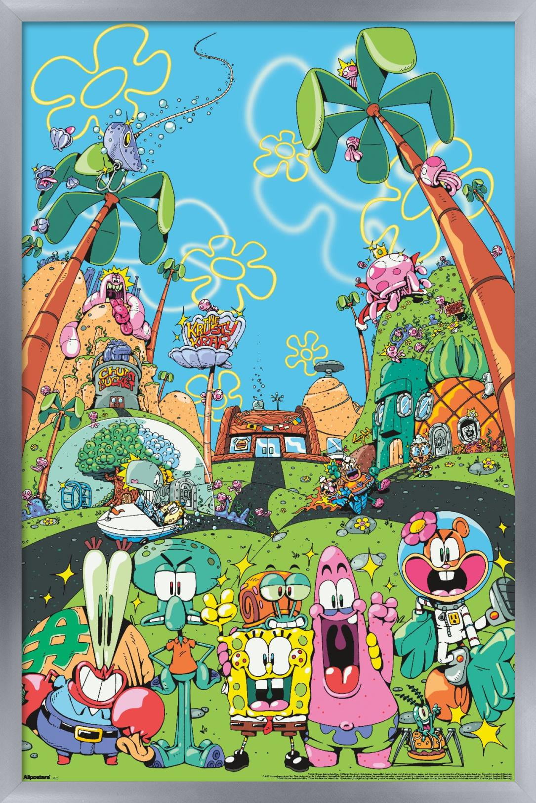Nickelodeon SpongeBob SquarePants - Cast Scene Party Wall Poster, 22. ...