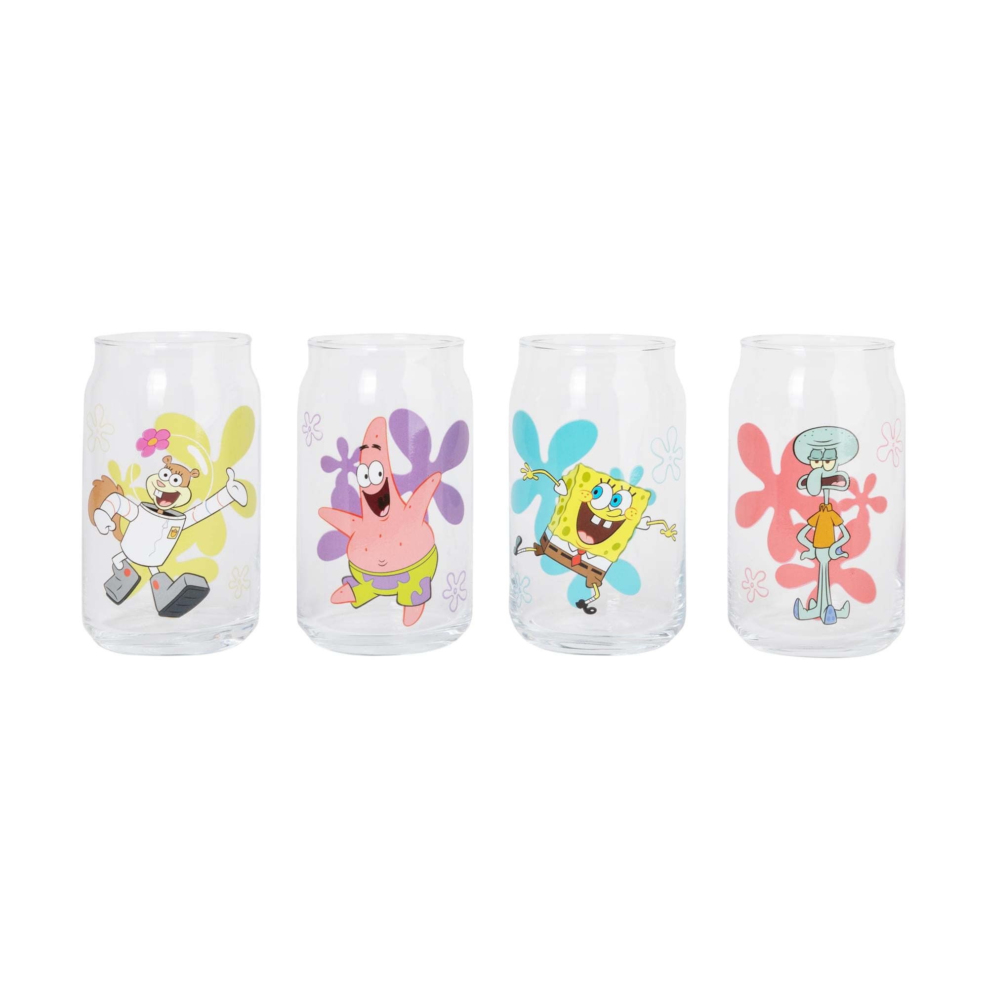 Nickelodeon SpongeBob SquarePants Characters Can-Shaped Glass Cups ...