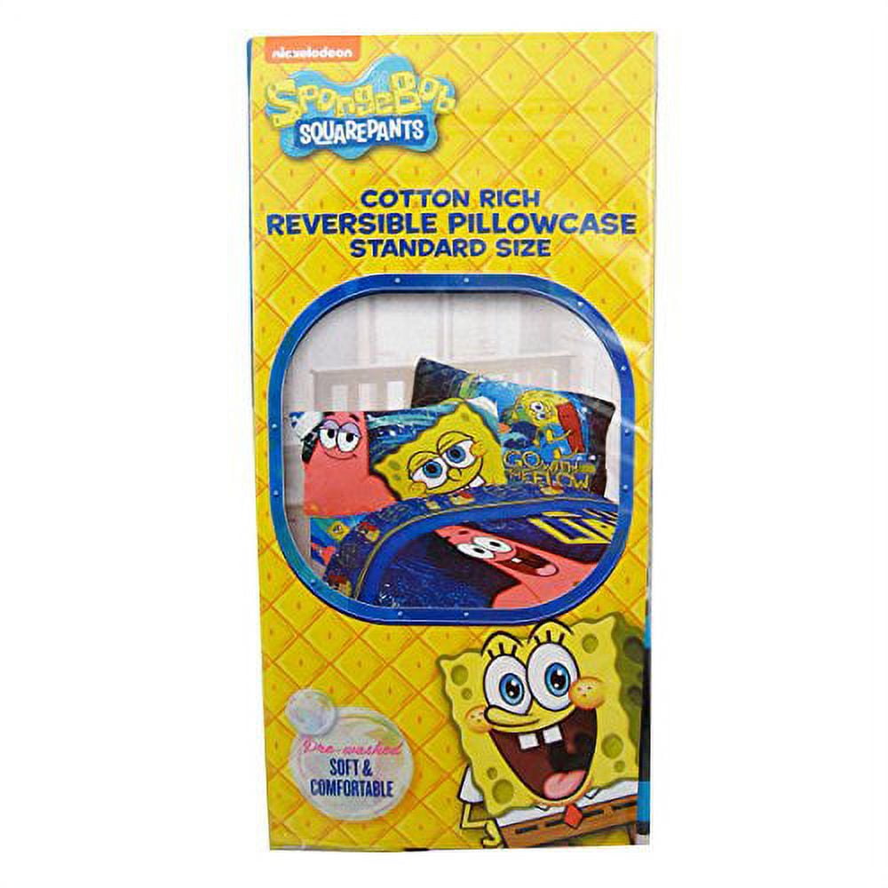 Nickelodeon SpongeBob SquarePants Cotton Rich Reversible Pillowcase ...