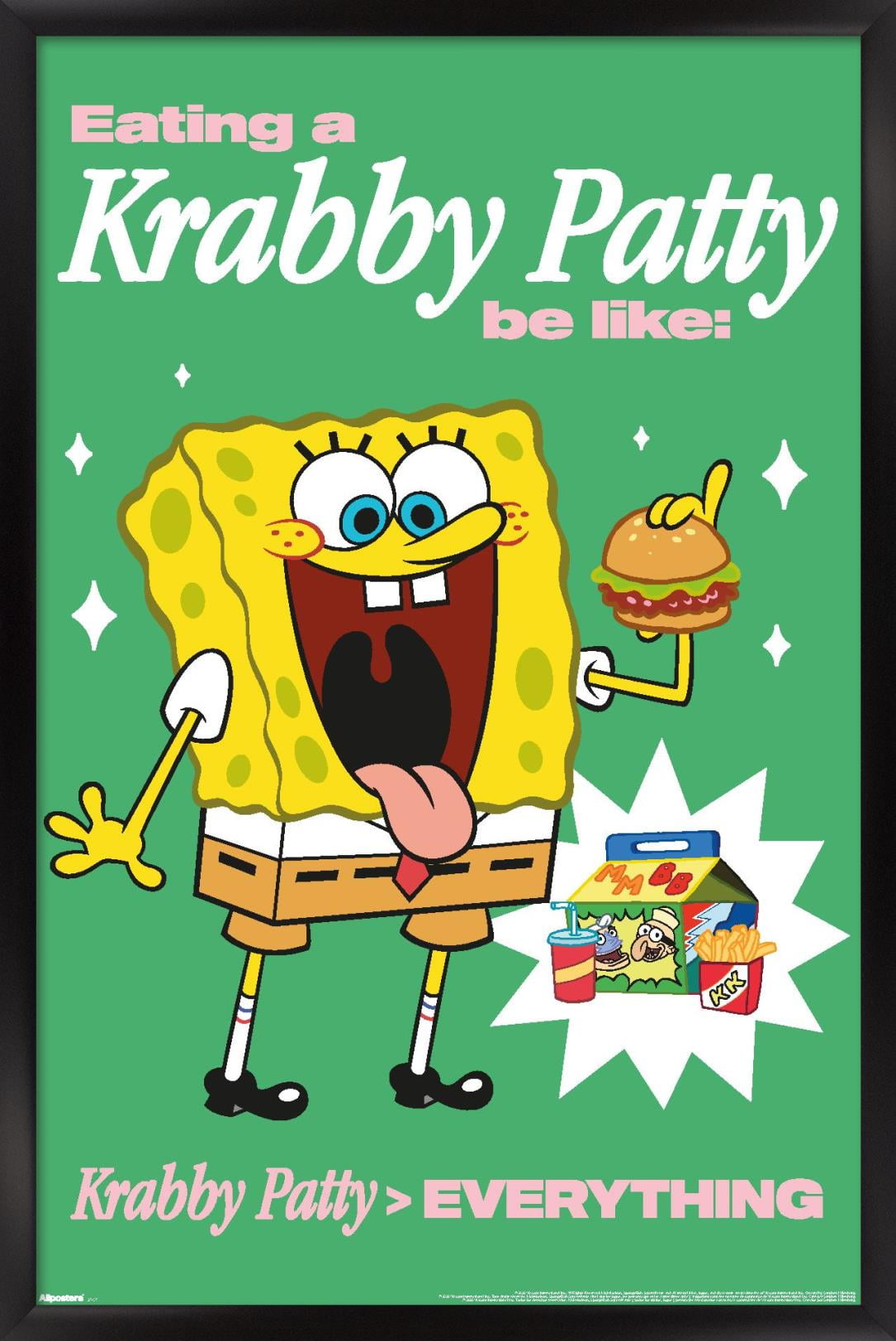 Nickelodeon SpongeBob SquarePants - Krabby Patty Fun Wall Poster, 22. ...