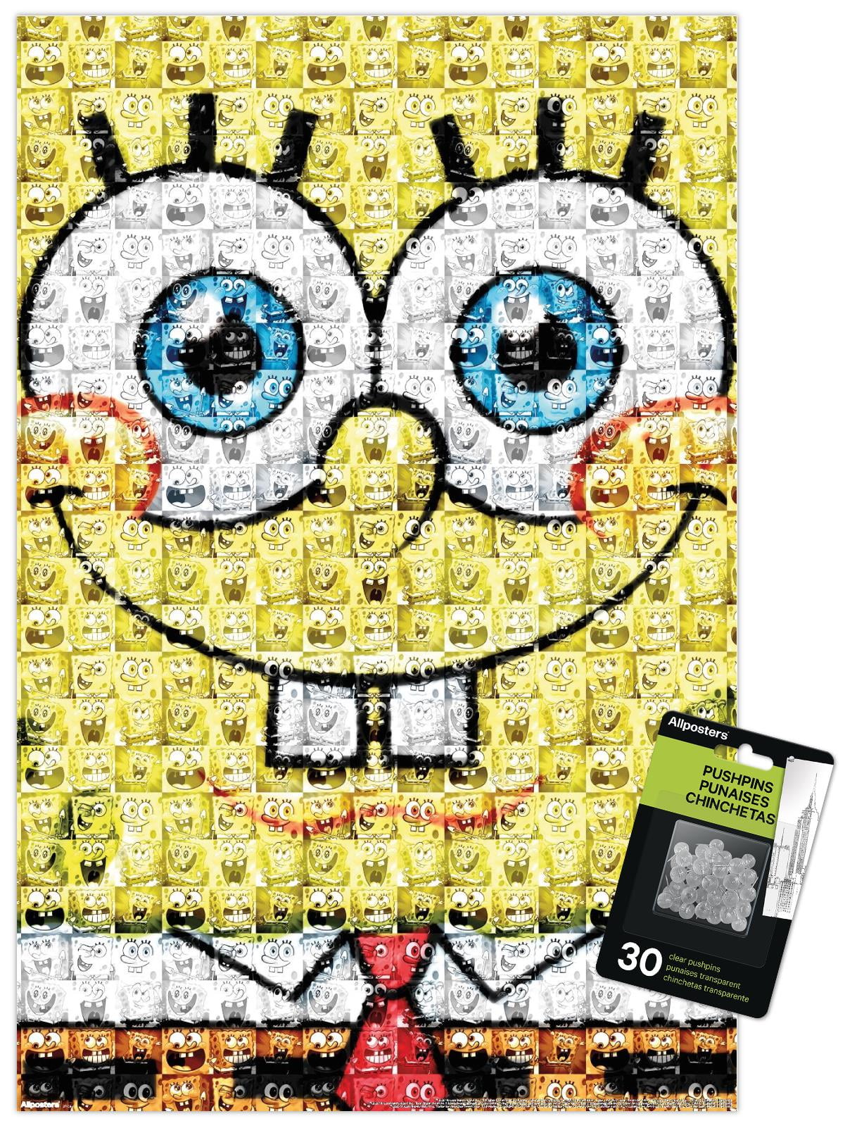 Nickelodeon SpongeBob SquarePants - Photomosaic Wall Poster with Push ...