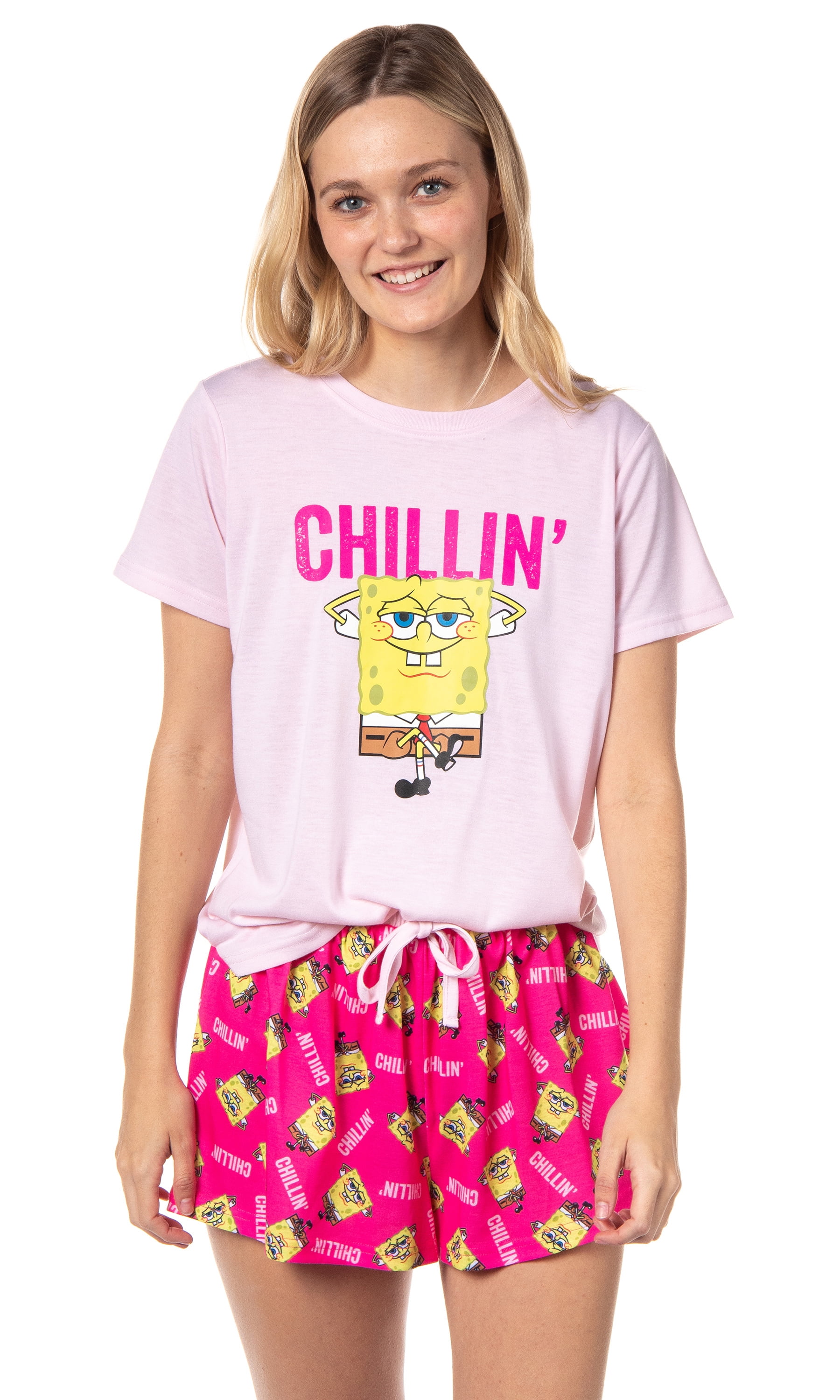 Nickelodeon SpongeBob SquarePants Womens' Chillin' Sleep Pajama Set ...