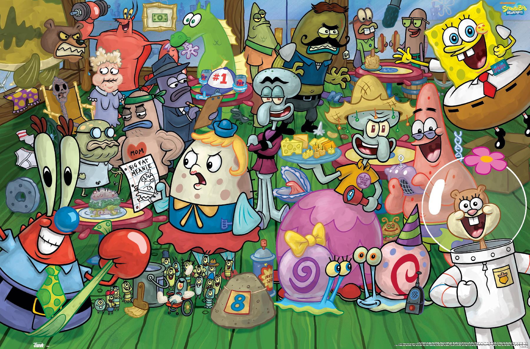 Nickelodeon SpongeBob Squarepants - Characters Wall Poster, 22.375" x ...