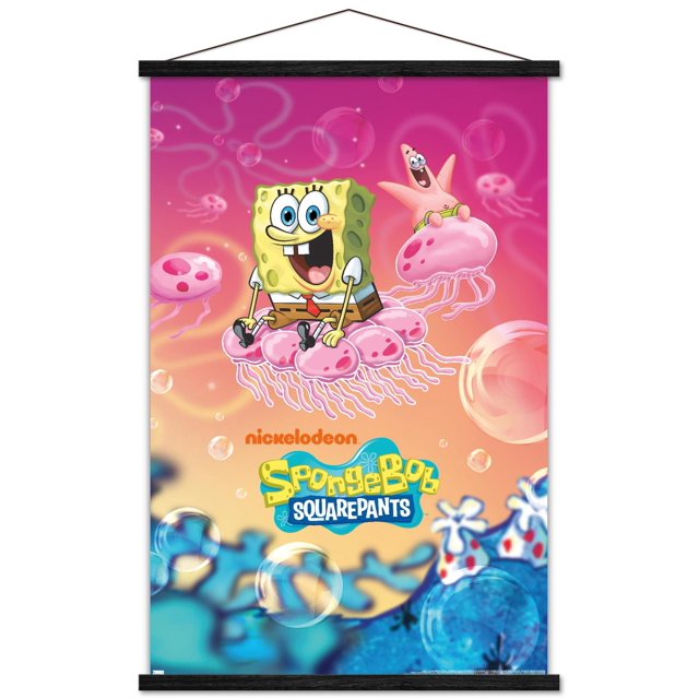 Nickelodeon SpongeBob - Water Fun Wall Poster with Magnetic Frame, 22. ...