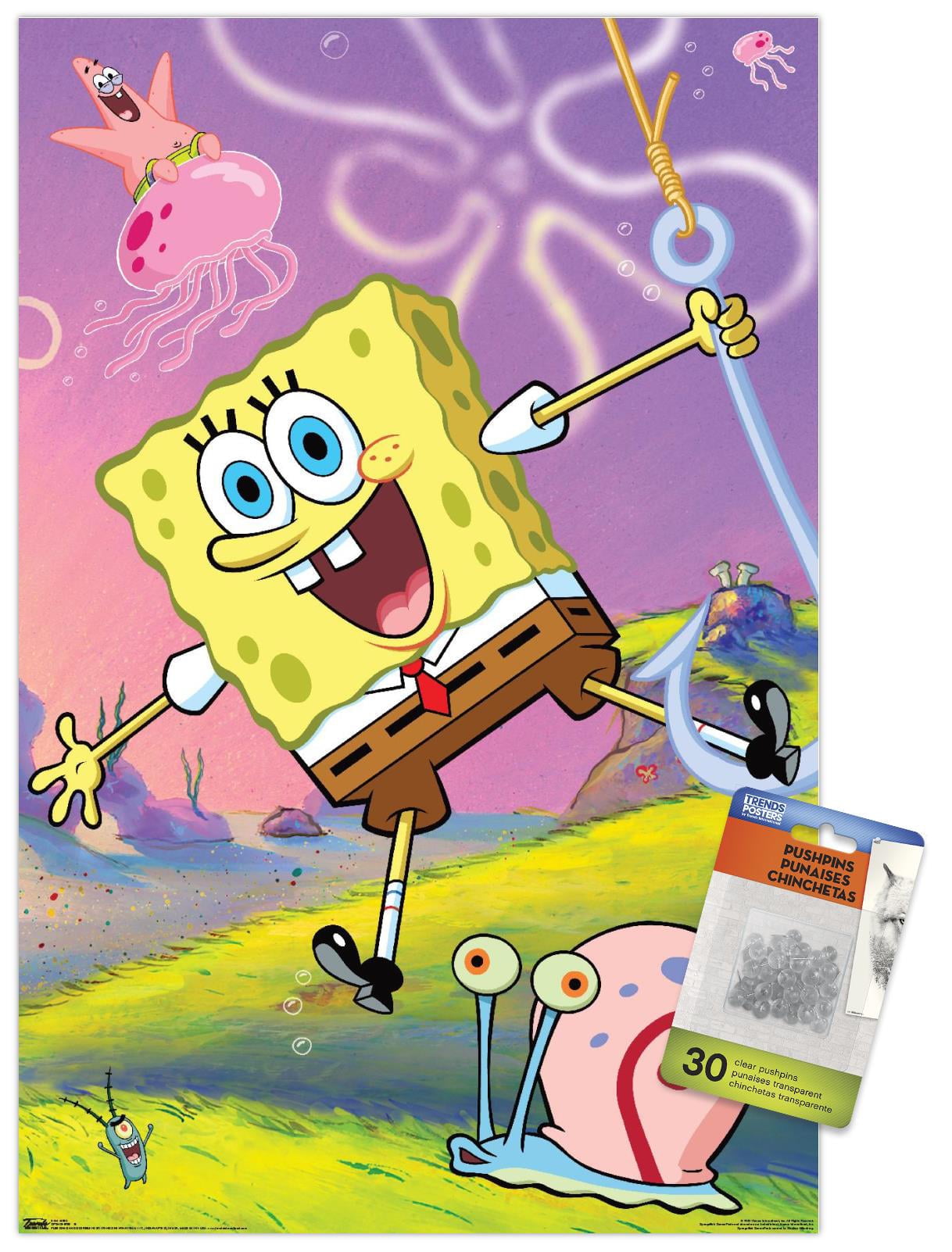 Nickelodeon Spongebob - 10 Wall Poster with Push Pins, 14.725" x 22.375 ...