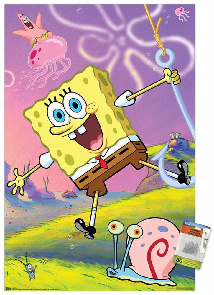 Nickelodeon Spongebob - 10 Wall Poster with Push Pins, 22.375" x 34 ...