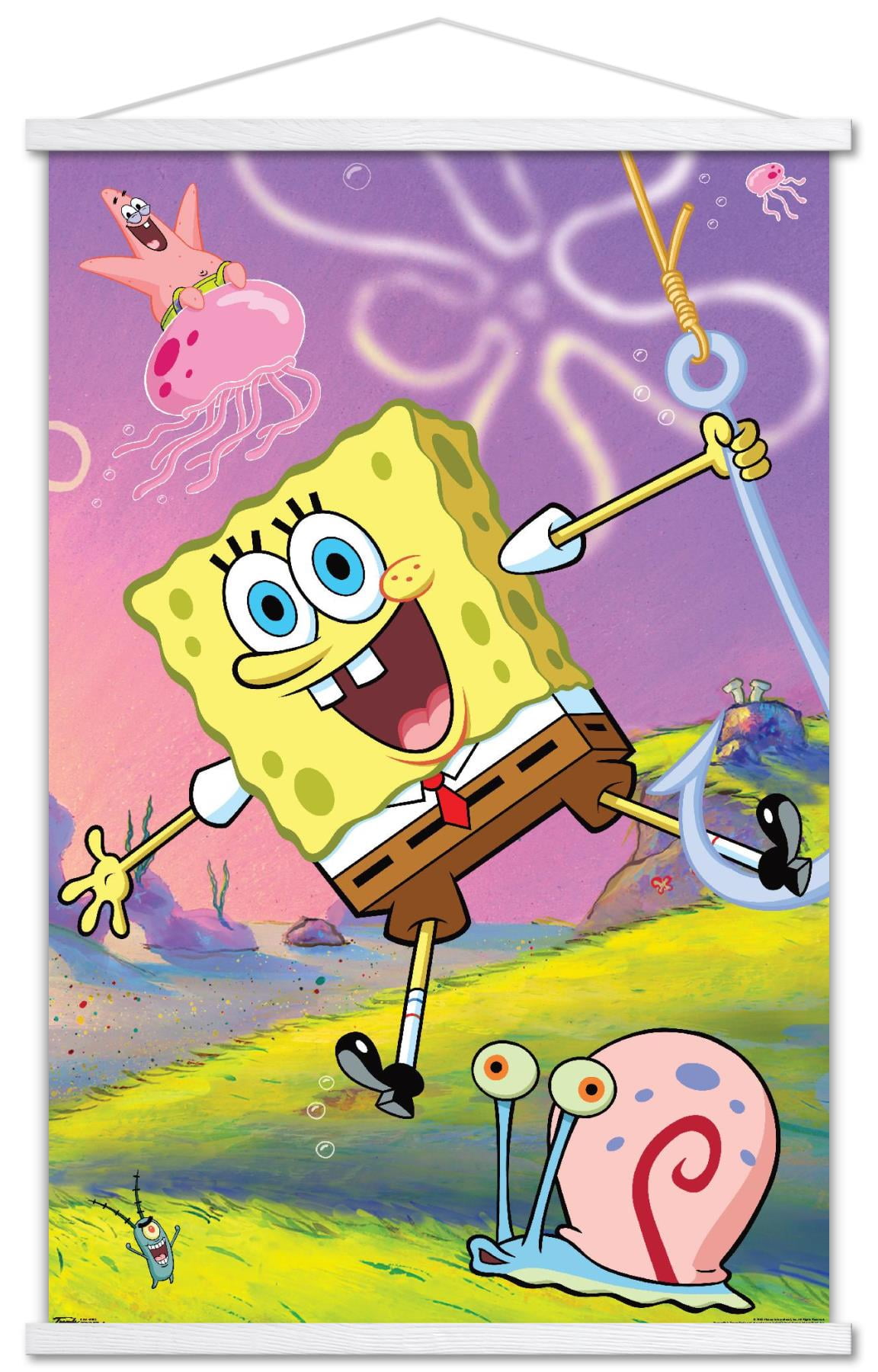 Nickelodeon Spongebob - 10 Wall Poster with Wooden Magnetic Frame, 22. ...