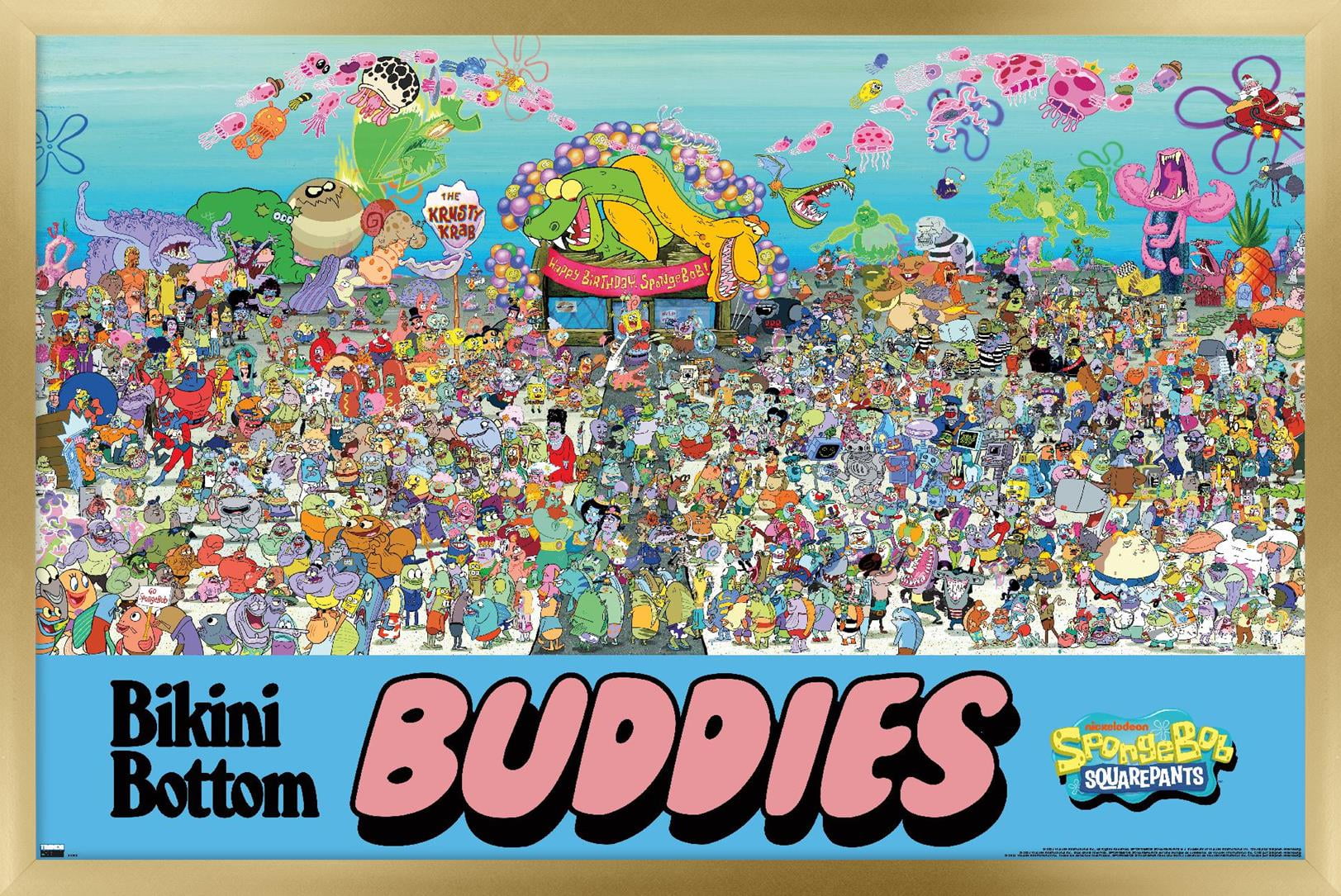 Nickelodeon Spongebob 25th - Bikini Bottom Buddies Wall Poster, 22.375 ...