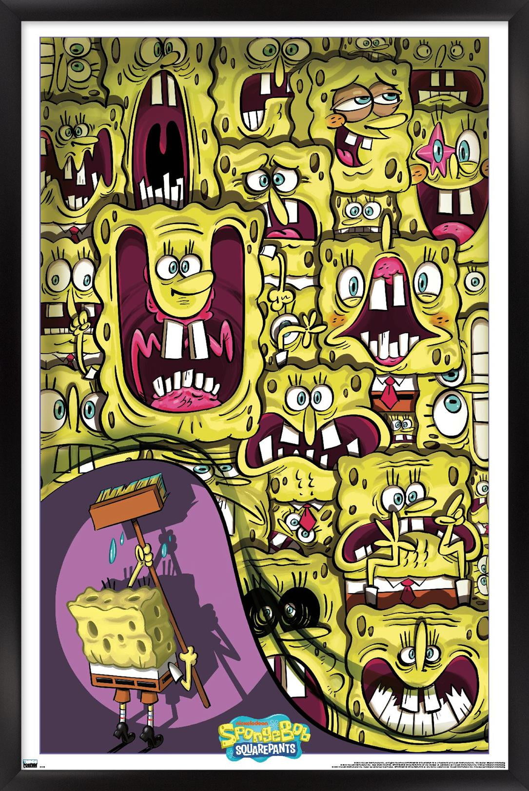 Nickelodeon Spongebob 25th - Faces Wall Poster, 14.725" x 22.375 ...