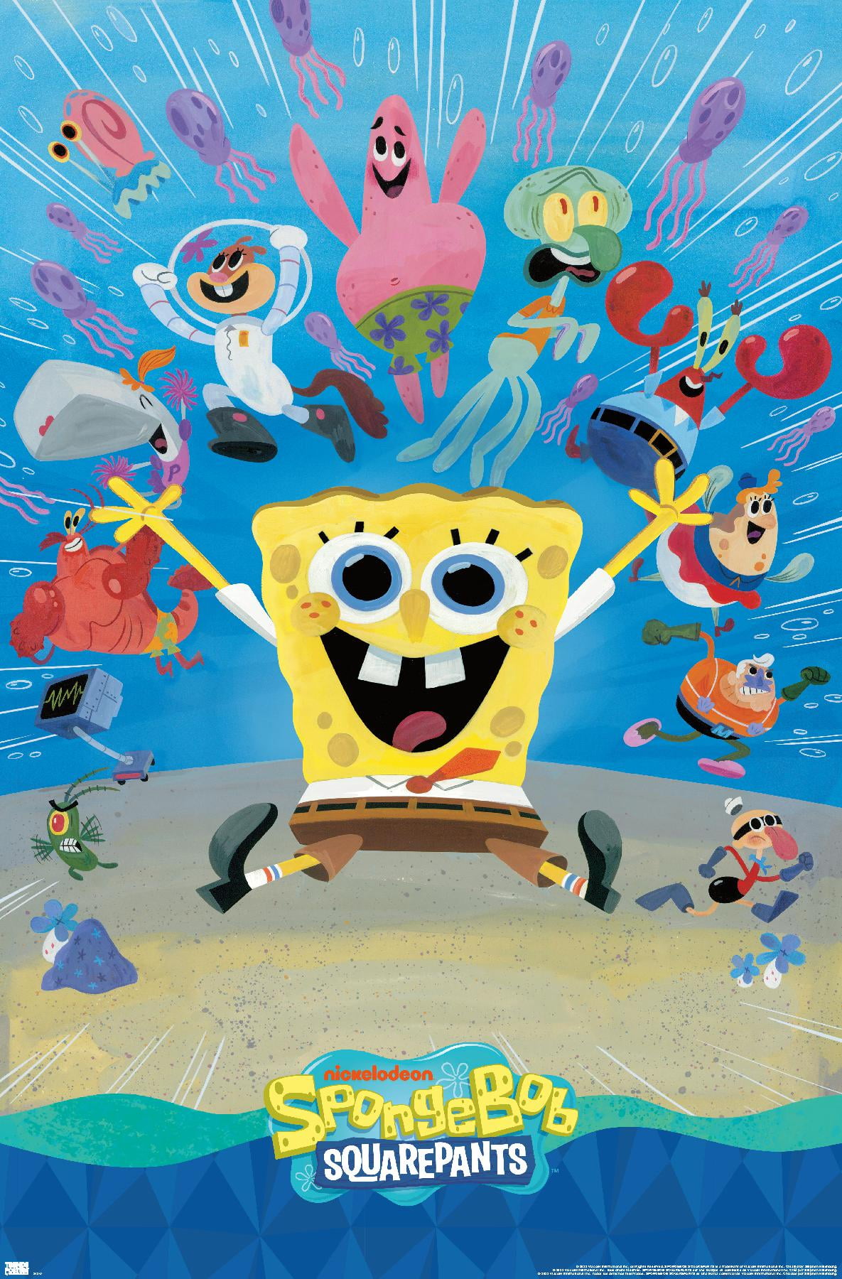 Nickelodeon Spongebob 25th - Painting Wall Poster, 22.375" x 34 ...