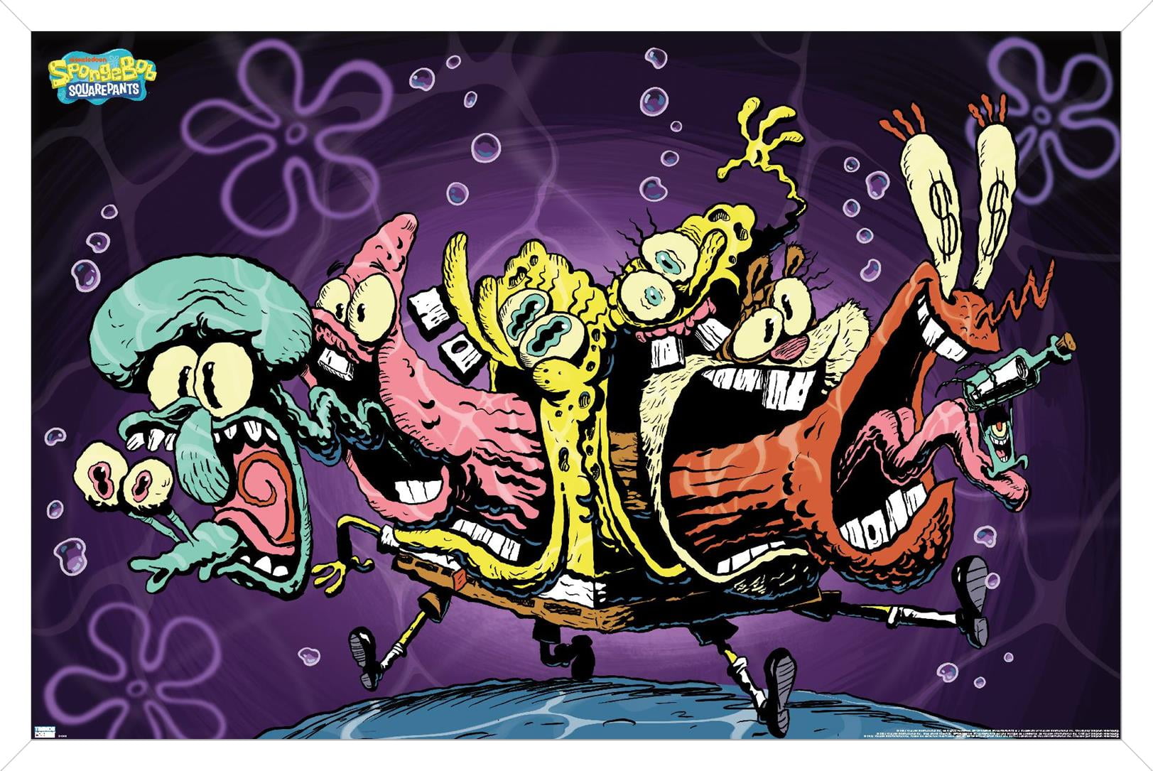 Nickelodeon Spongebob 25th - Scream Wall Poster, 22.375" x 34" Framed ...