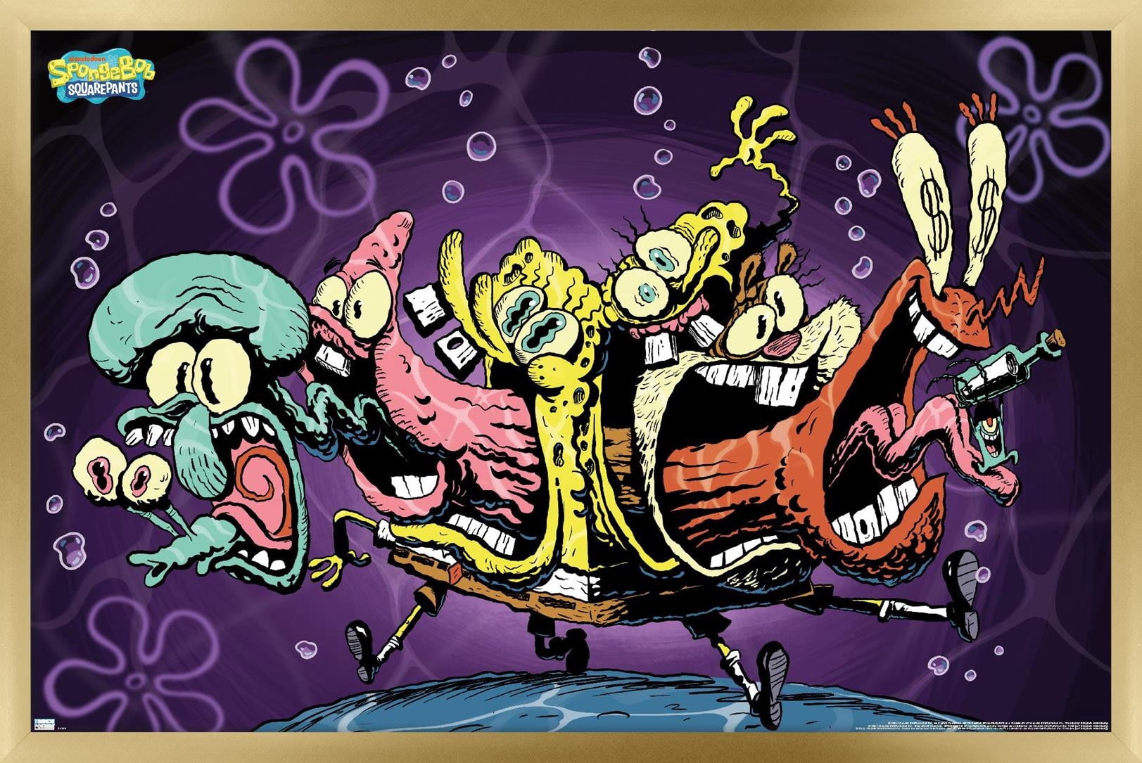 Nickelodeon Spongebob 25th - Scream Wall Poster, 22.375" x 34" Framed ...