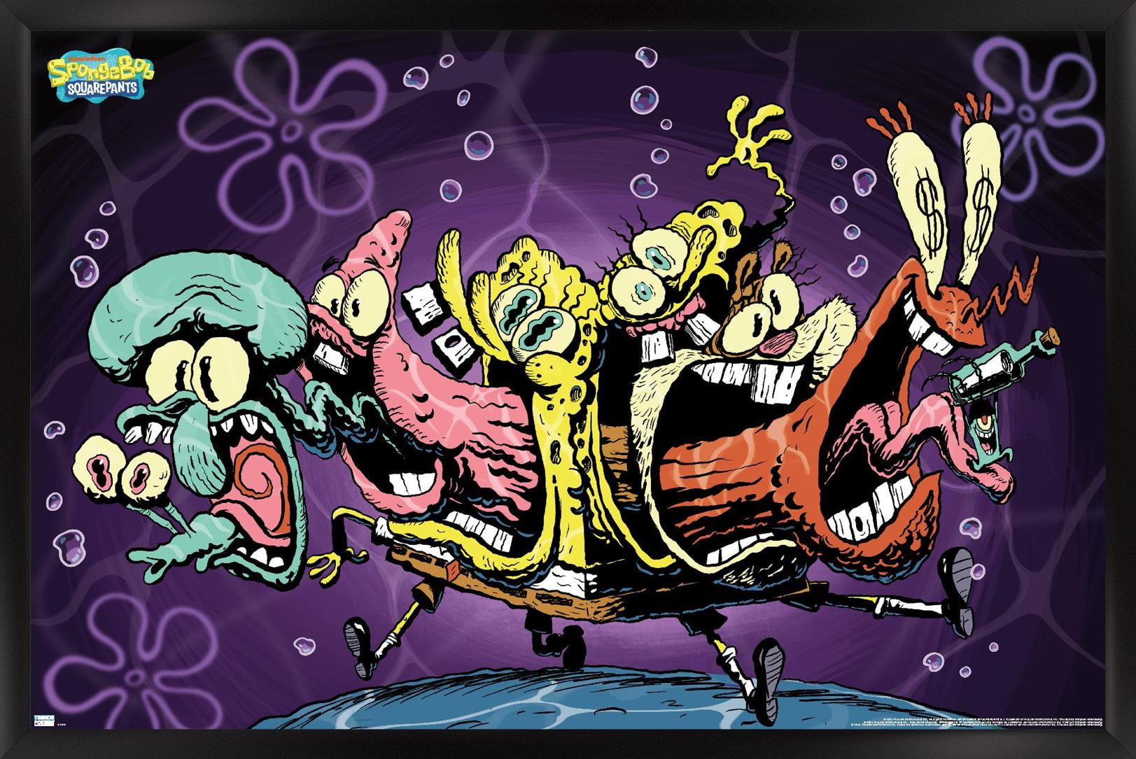 Nickelodeon Spongebob 25th - Scream Wall Poster, 22.375" x 34" Framed ...
