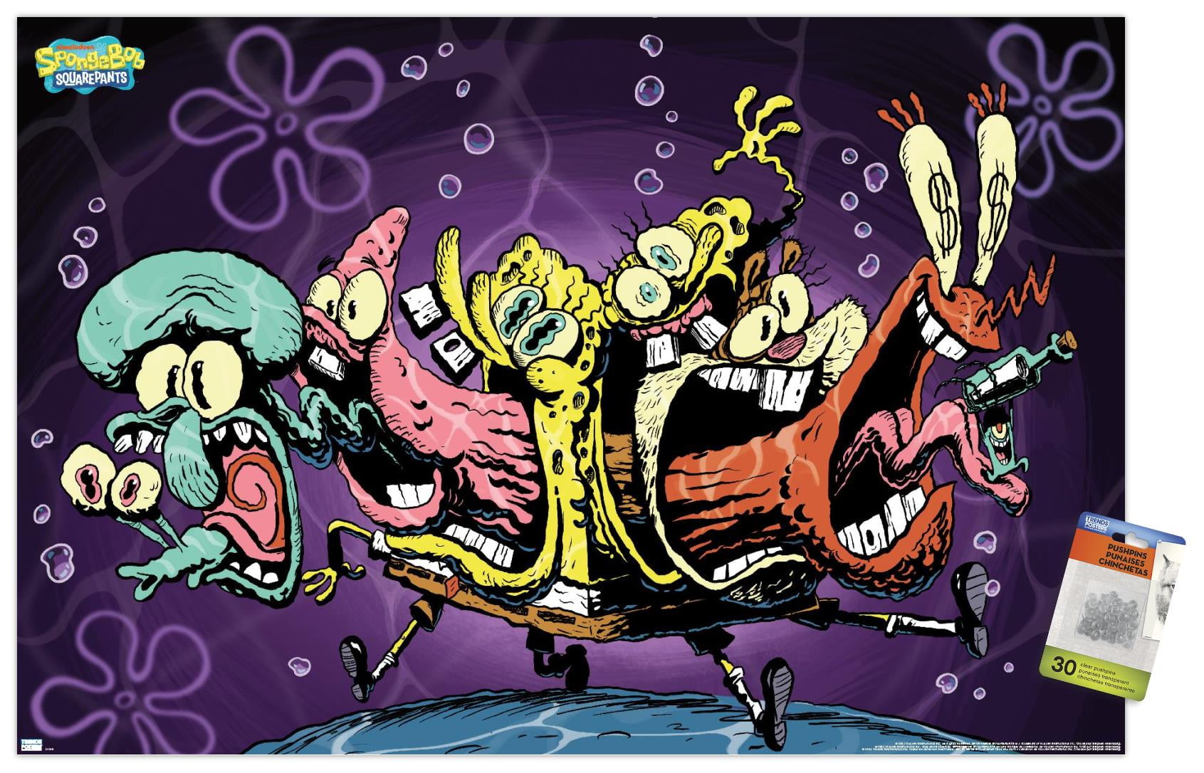 Nickelodeon Spongebob 25th - Scream Wall Poster with Pushpins, 22.375 ...