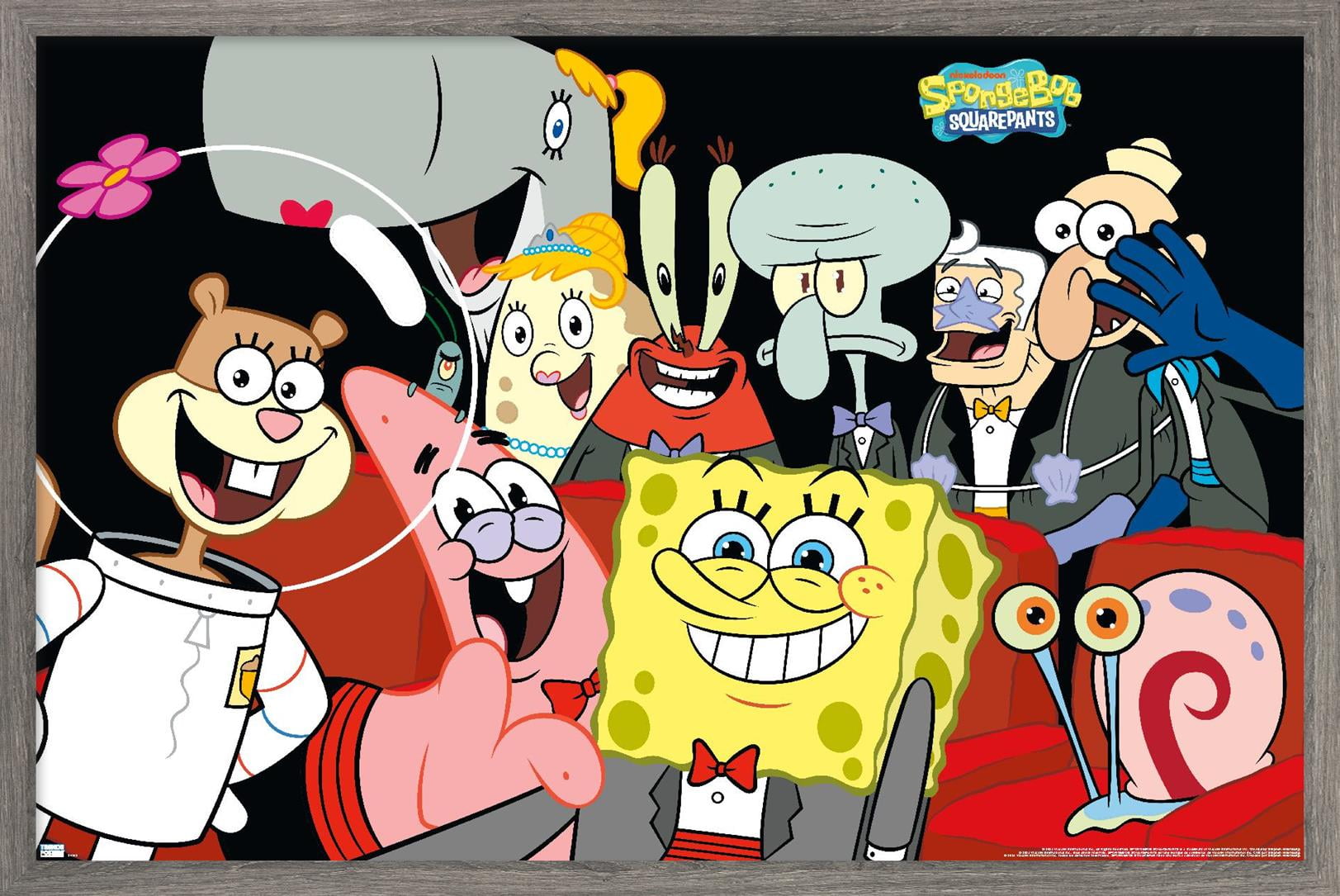 Nickelodeon Spongebob 25th - Shelfie Wall Poster, 22.375" x 34" Framed ...