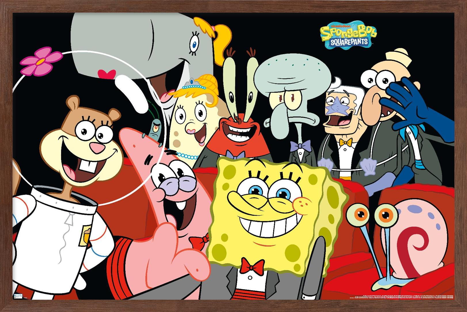 Nickelodeon Spongebob 25th - Shelfie Wall Poster, 22.375" x 34" Framed ...
