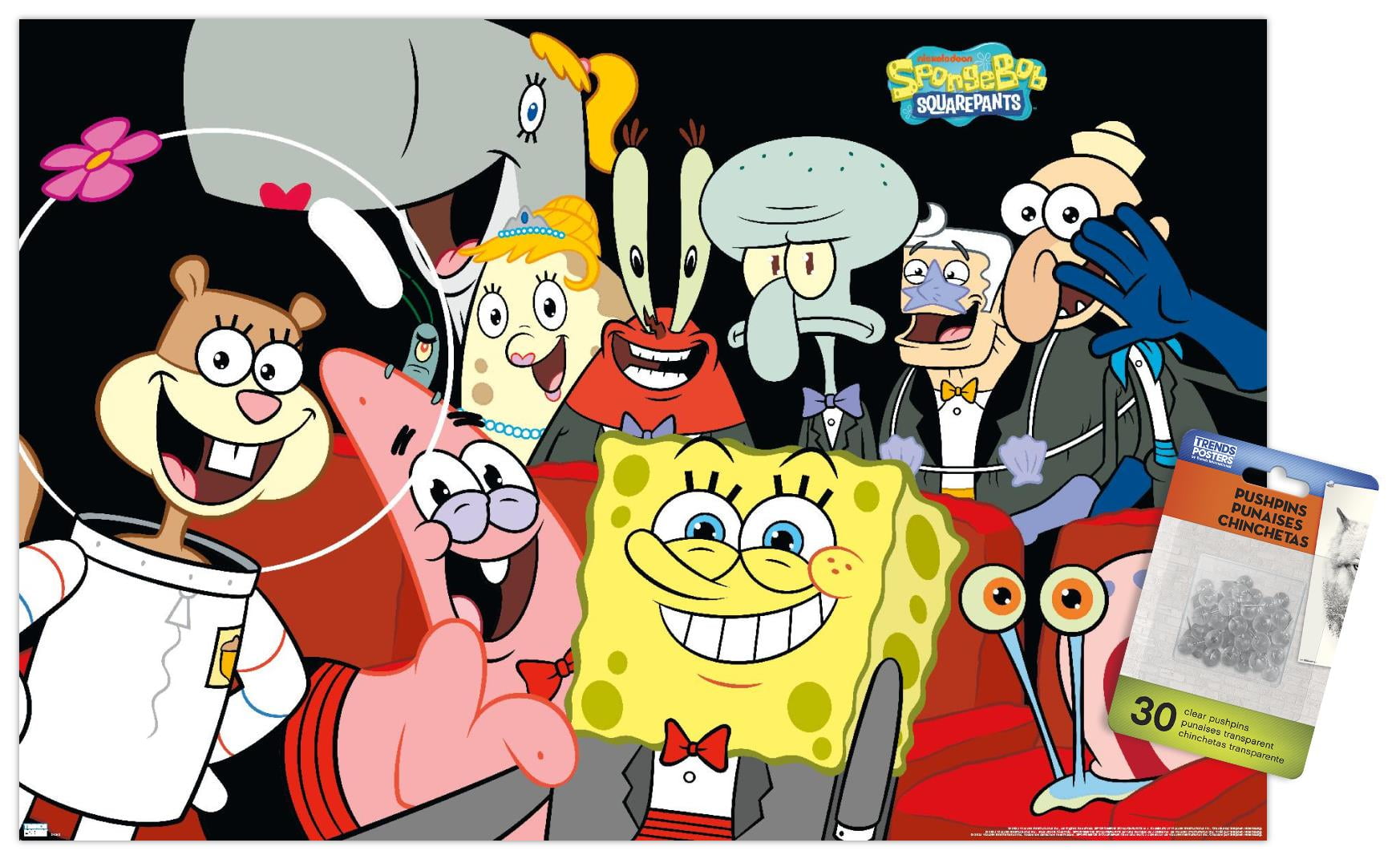 Nickelodeon Spongebob 25th - Shelfie Wall Poster with Push Pins, 14.725 ...