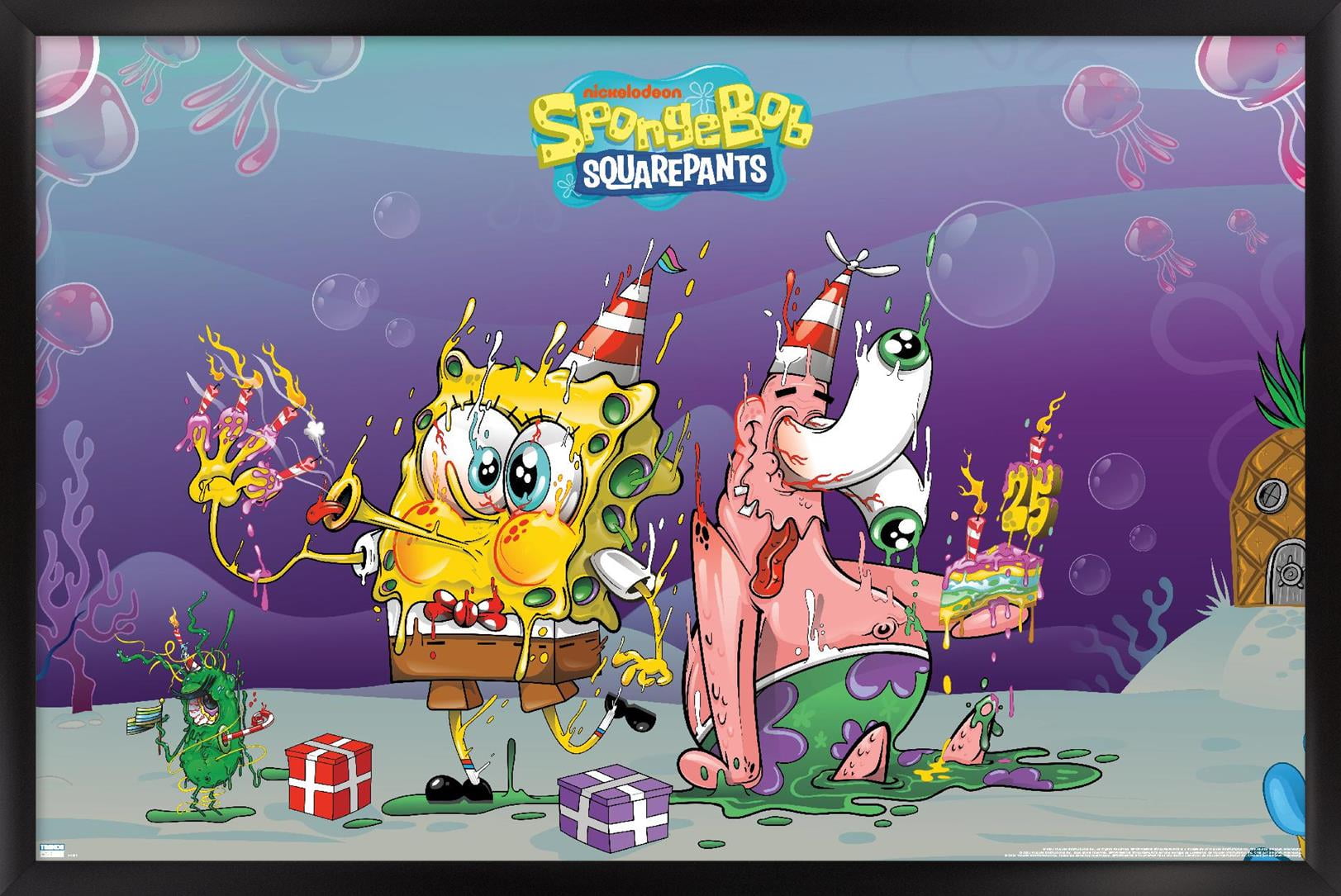 Nickelodeon Spongebob 25th - Trippy Party Wall Poster, 14.725" x 22.375 ...