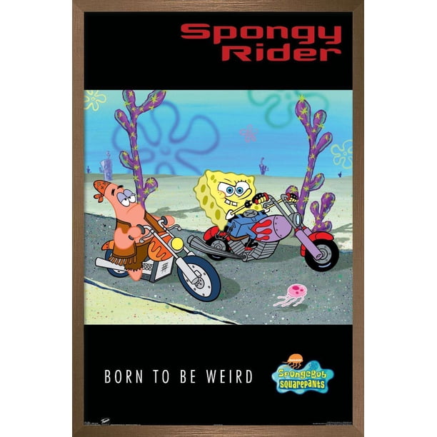 Nickelodeon Spongebob - Biker Wall Poster, 14.725" x 22.375", Framed ...