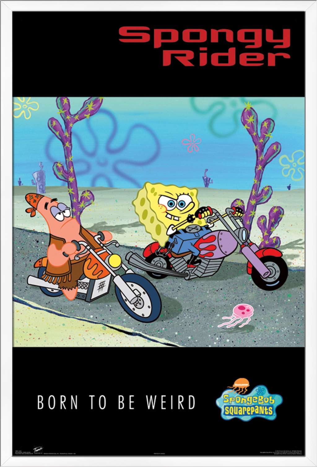 Nickelodeon Spongebob - Biker Wall Poster, 22.375" x 34", Framed ...