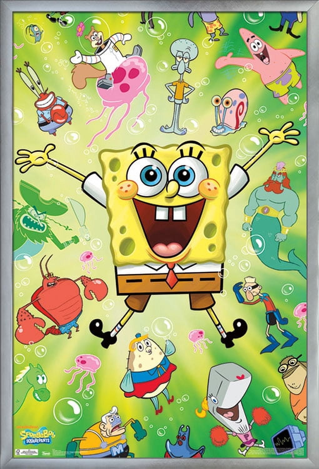 Nickelodeon Spongebob - Burst Wall Poster, 22.375" x 34", Framed ...