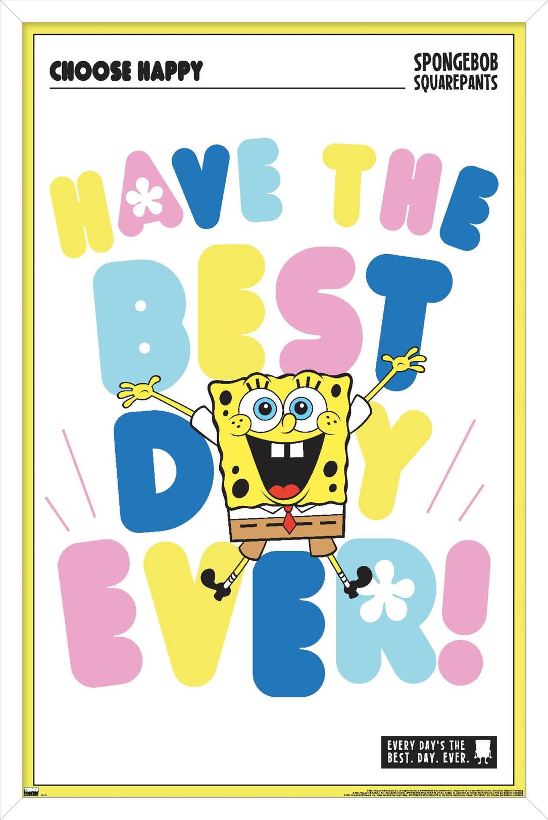 Nickelodeon Spongebob - Choose Happy Wall Poster, 14.725" x 22.375 ...
