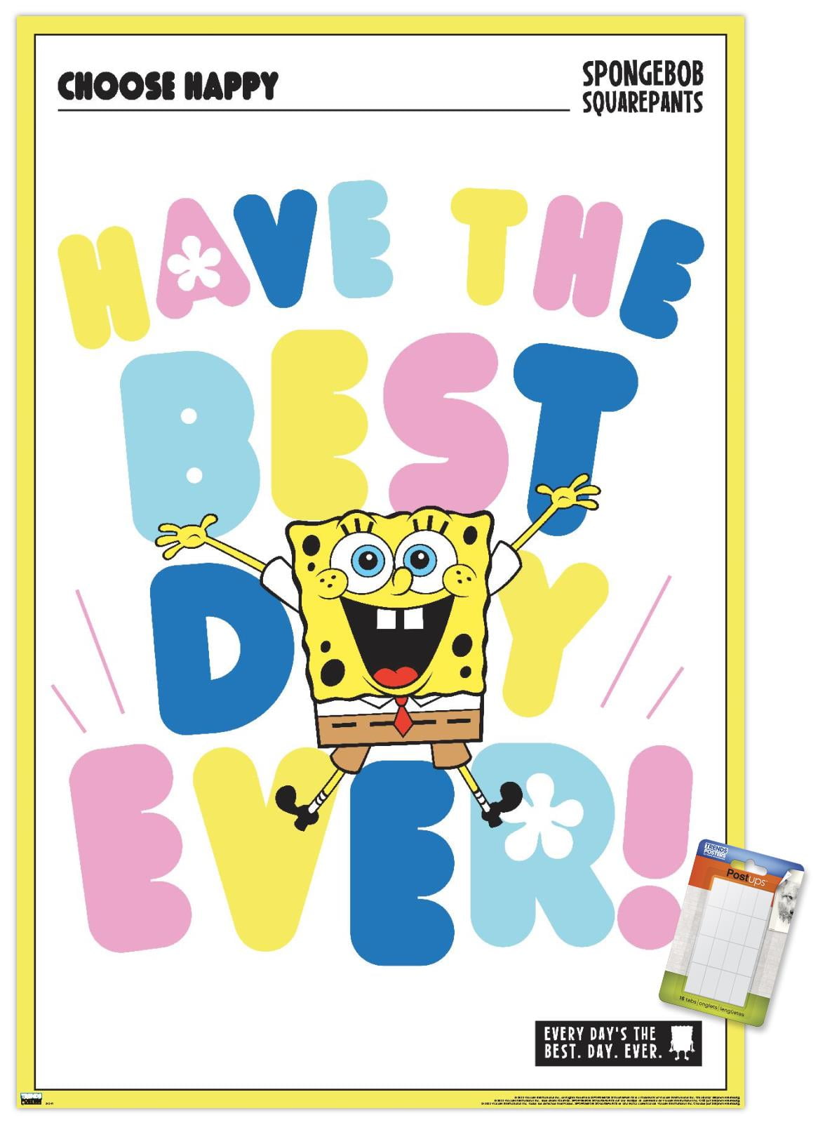 Nickelodeon Spongebob - Choose Happy Wall Poster, 22.375" x 34 ...