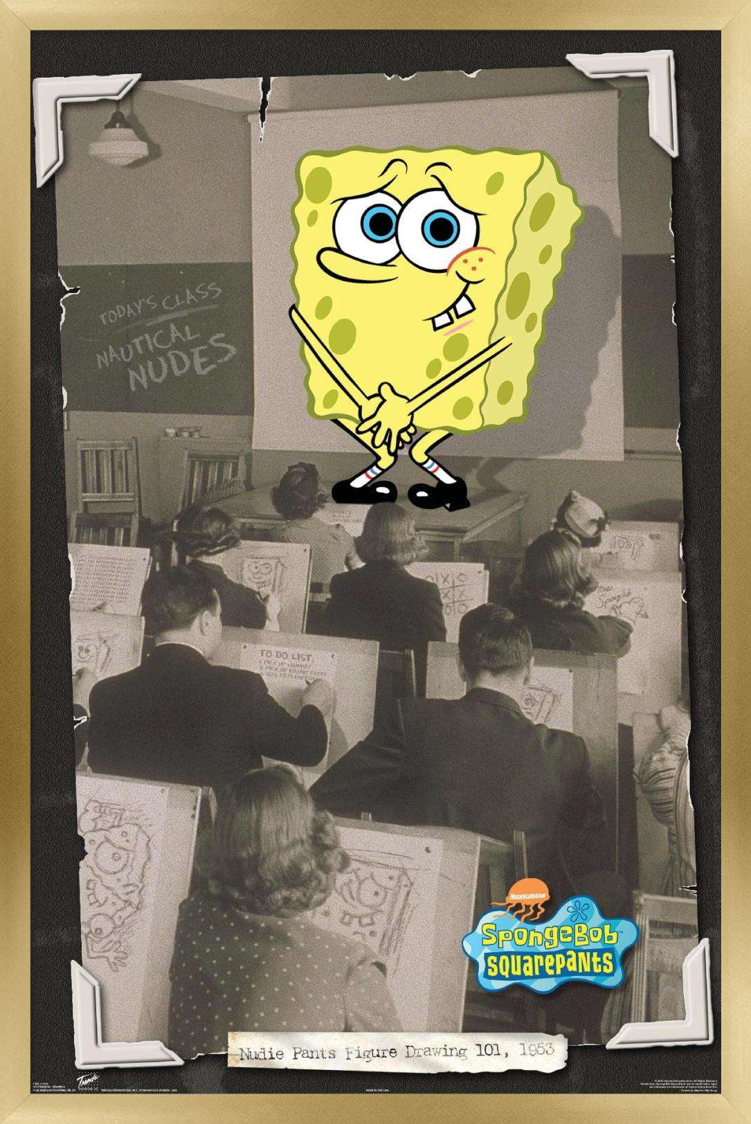 Nickelodeon Spongebob - Class Wall Poster, 14.725" x 22.375", Framed ...