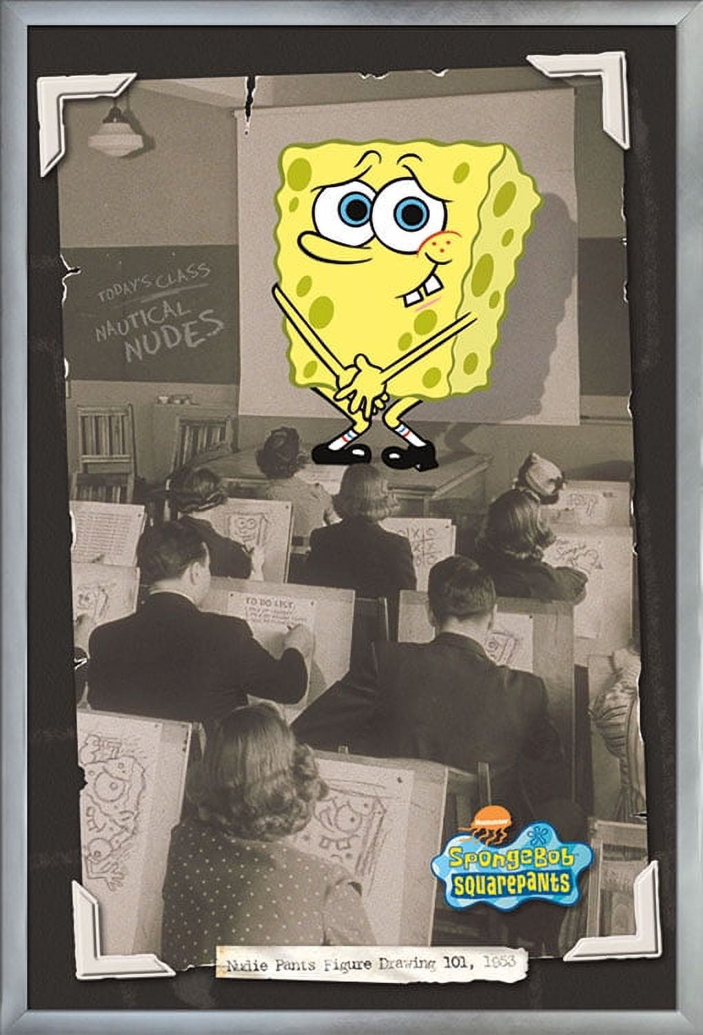 Nickelodeon Spongebob - Class Wall Poster, 22.375" x 34", Framed ...