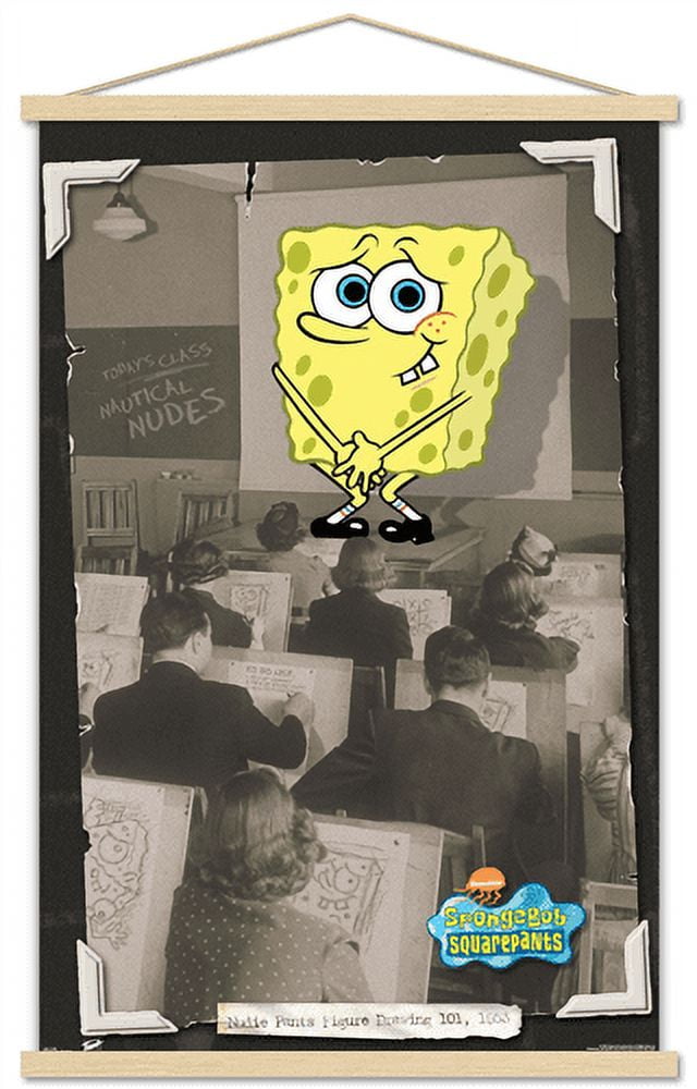 Nickelodeon Spongebob - Class Wall Poster with Wooden Magnetic Frame ...