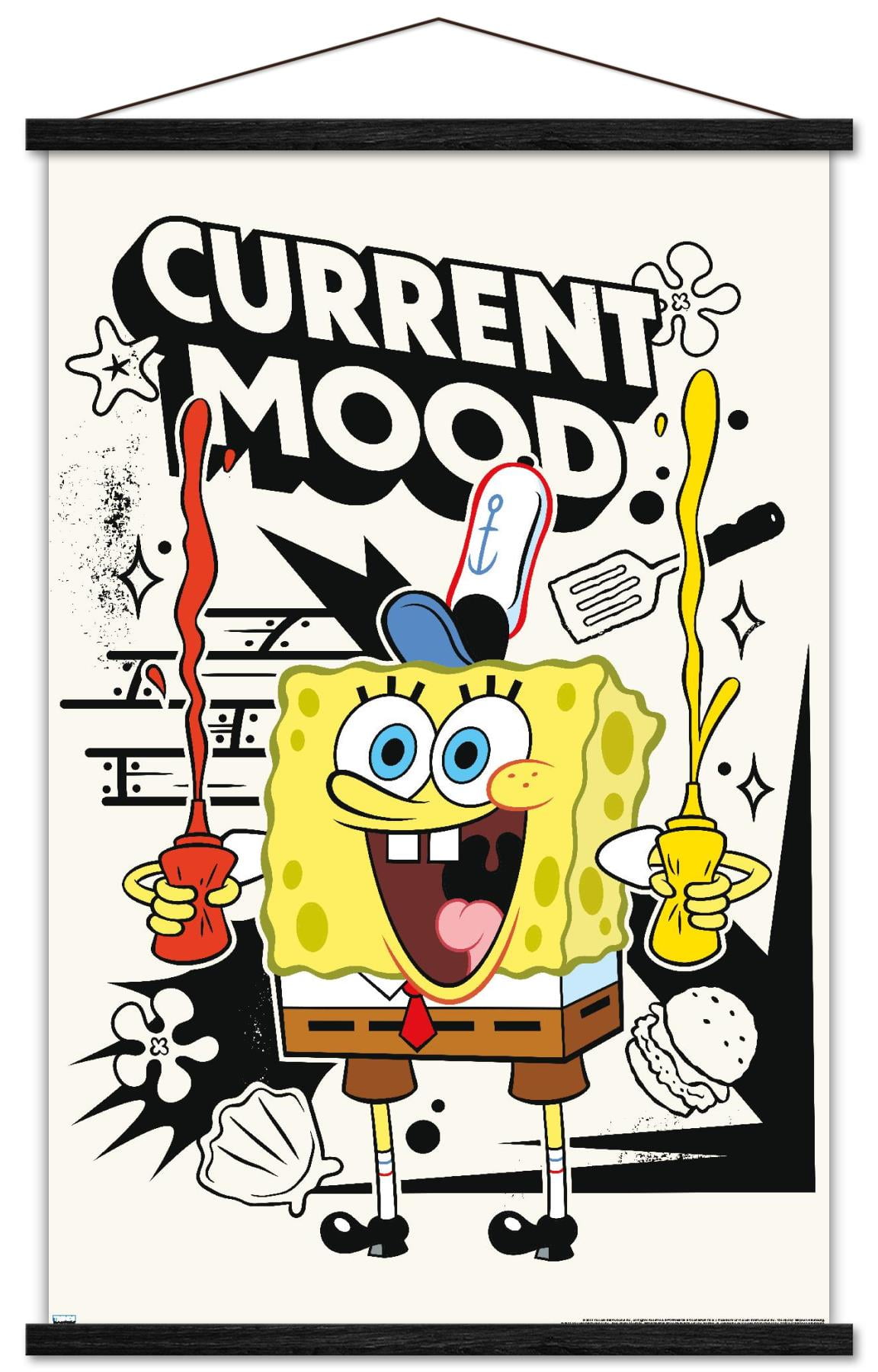 Nickelodeon Spongebob - Current Mood Wall Poster with Magnetic Frame, 22.375" x 34" - Walmart.com