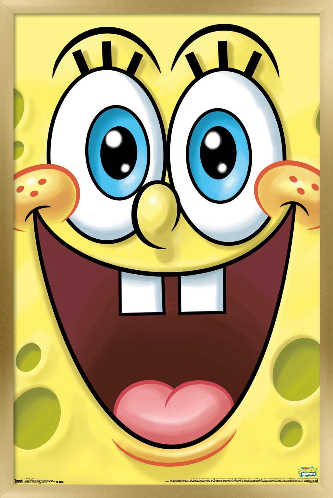 Nickelodeon Spongebob - Face Wall Poster, 14.725" x 22.375", Framed ...