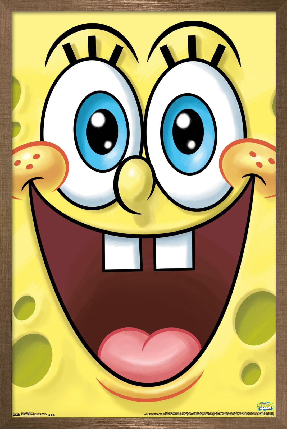 Nickelodeon Spongebob - Face Wall Poster, 14.725" x 22.375", Framed ...