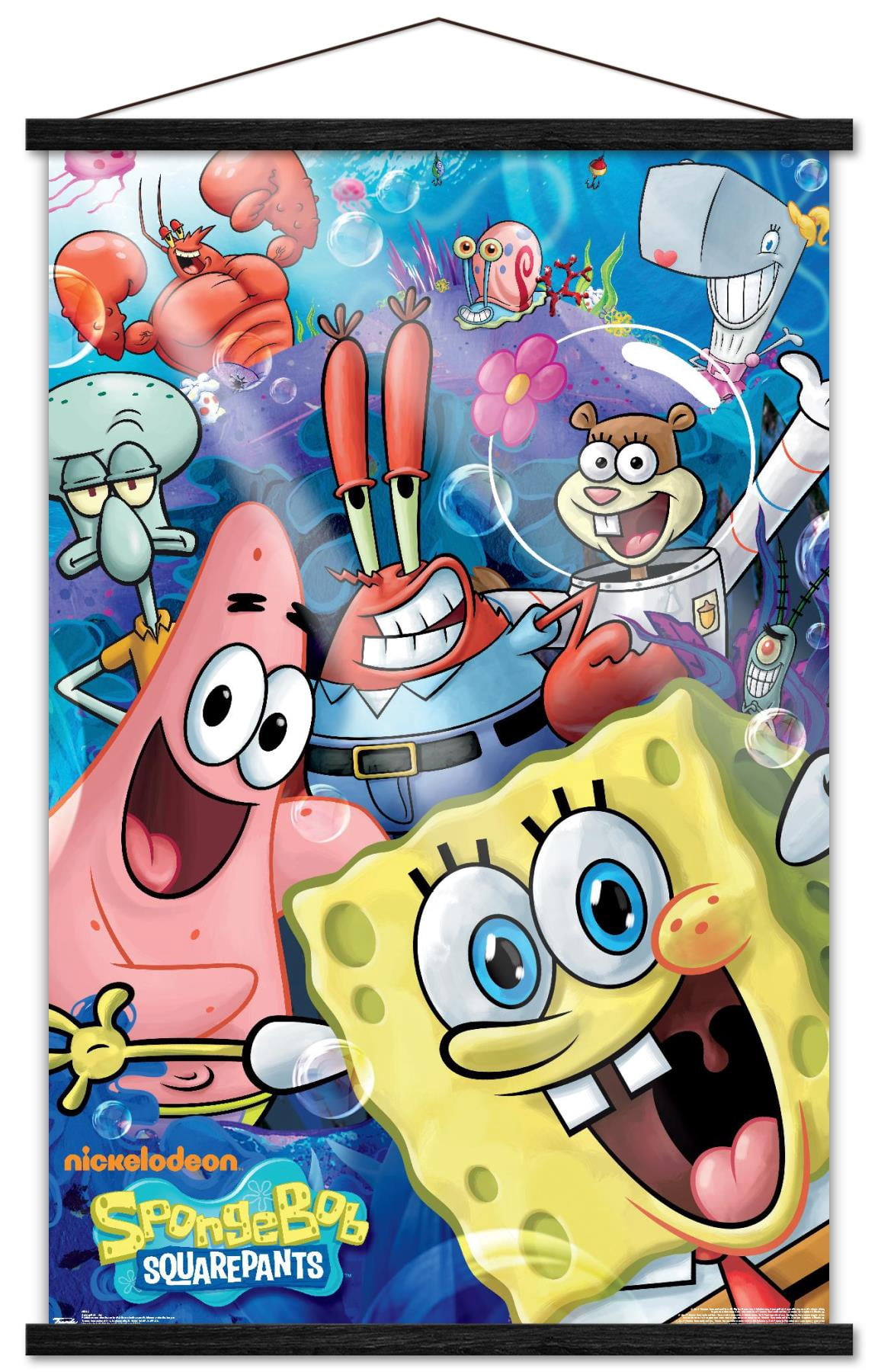 Nickelodeon Spongebob - Joy Wall Poster with Wooden Magnetic Frame, 22. ...