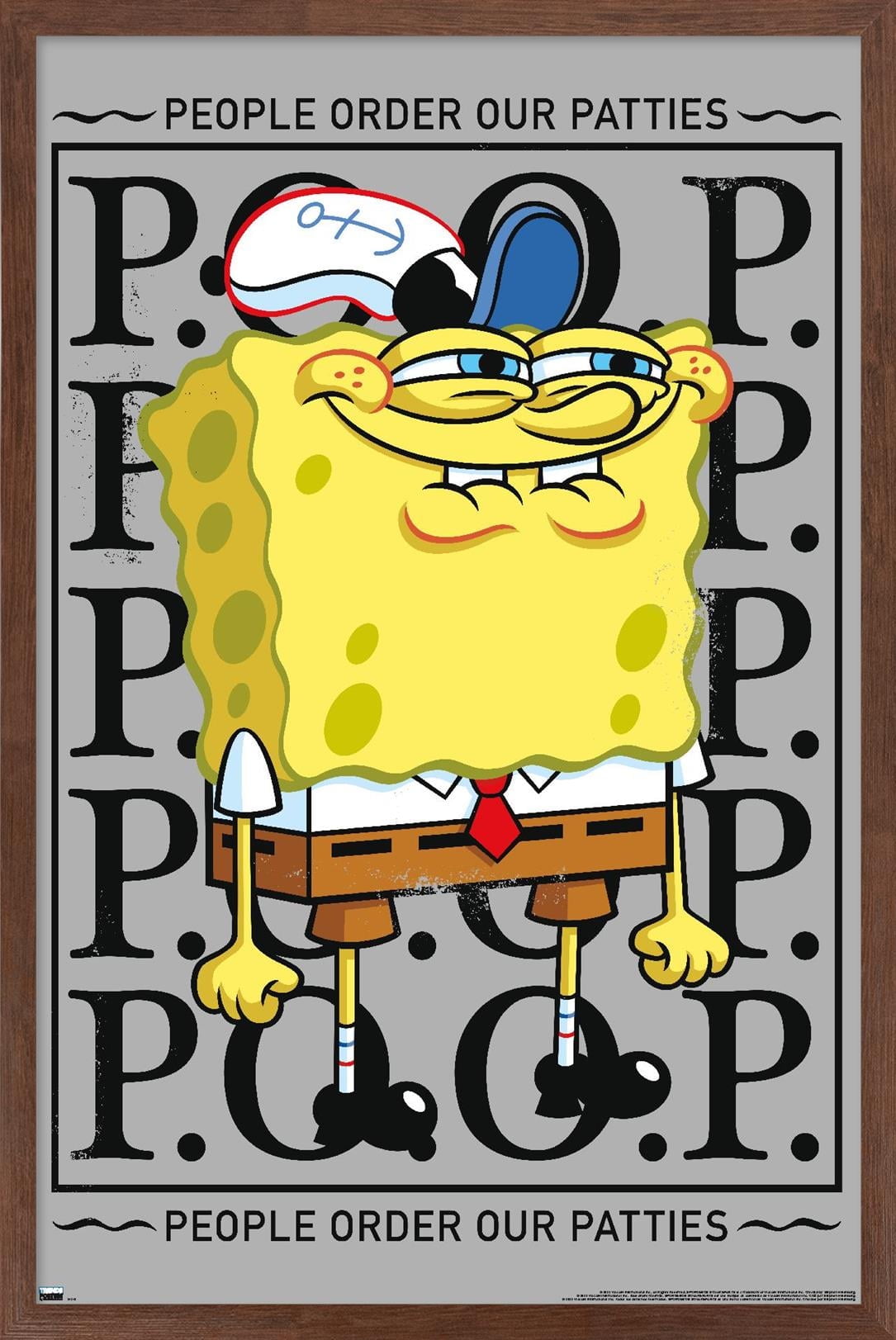 Nickelodeon Spongebob - P.O.O.P. Wall Poster, 14.725" x 22.375" Framed ...