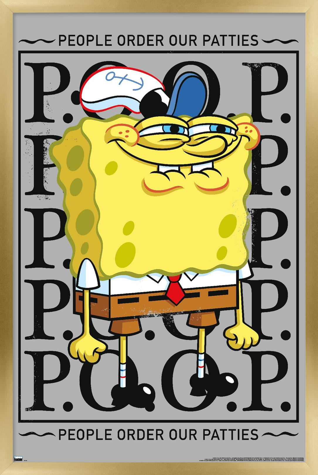Nickelodeon Spongebob - P.O.O.P. Wall Poster, 22.375" x 34" Framed ...