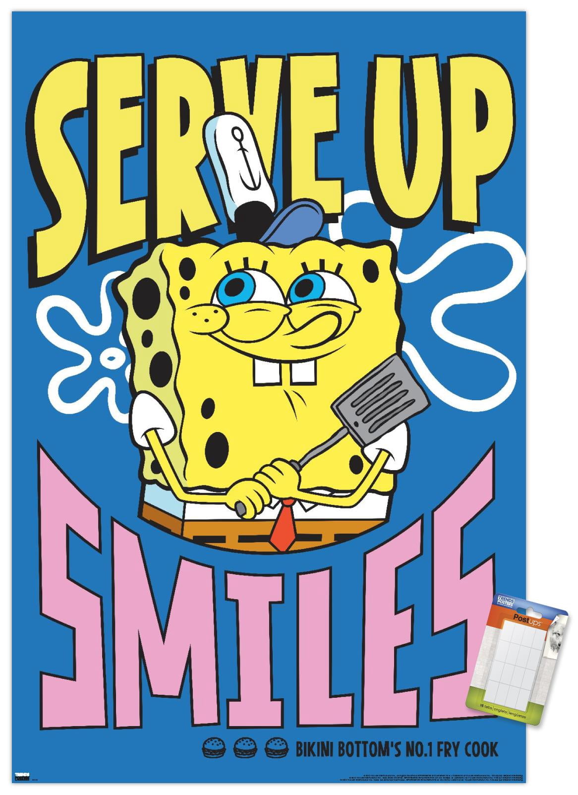 Nickelodeon Spongebob - Serve Up Smiles Wall Poster, 14.725" x 22.375 ...